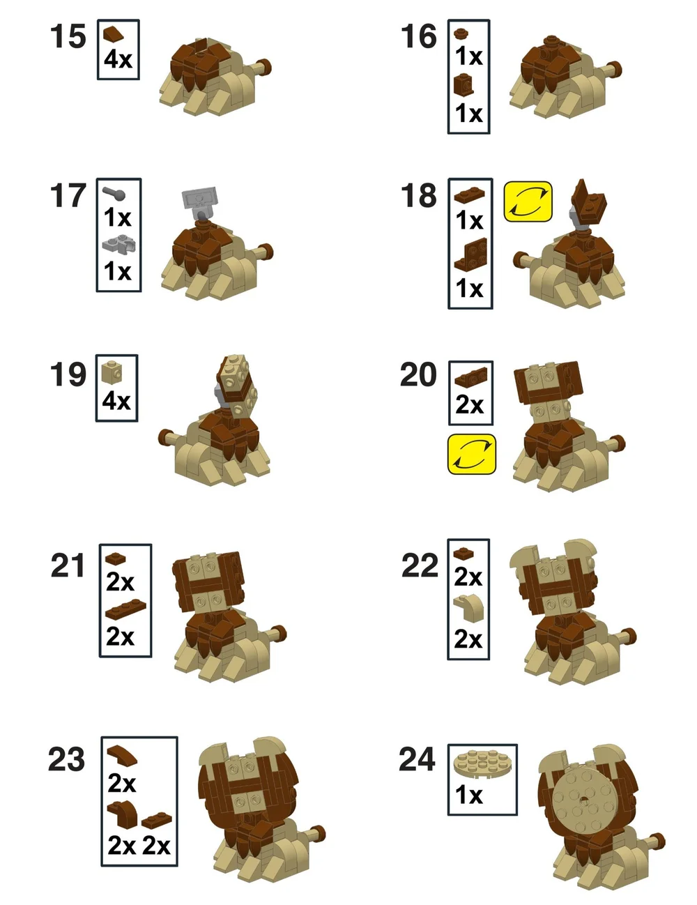 LEGO Instructions to Build a Lion, Giraffe and Rhino - BrickNerd - All ...