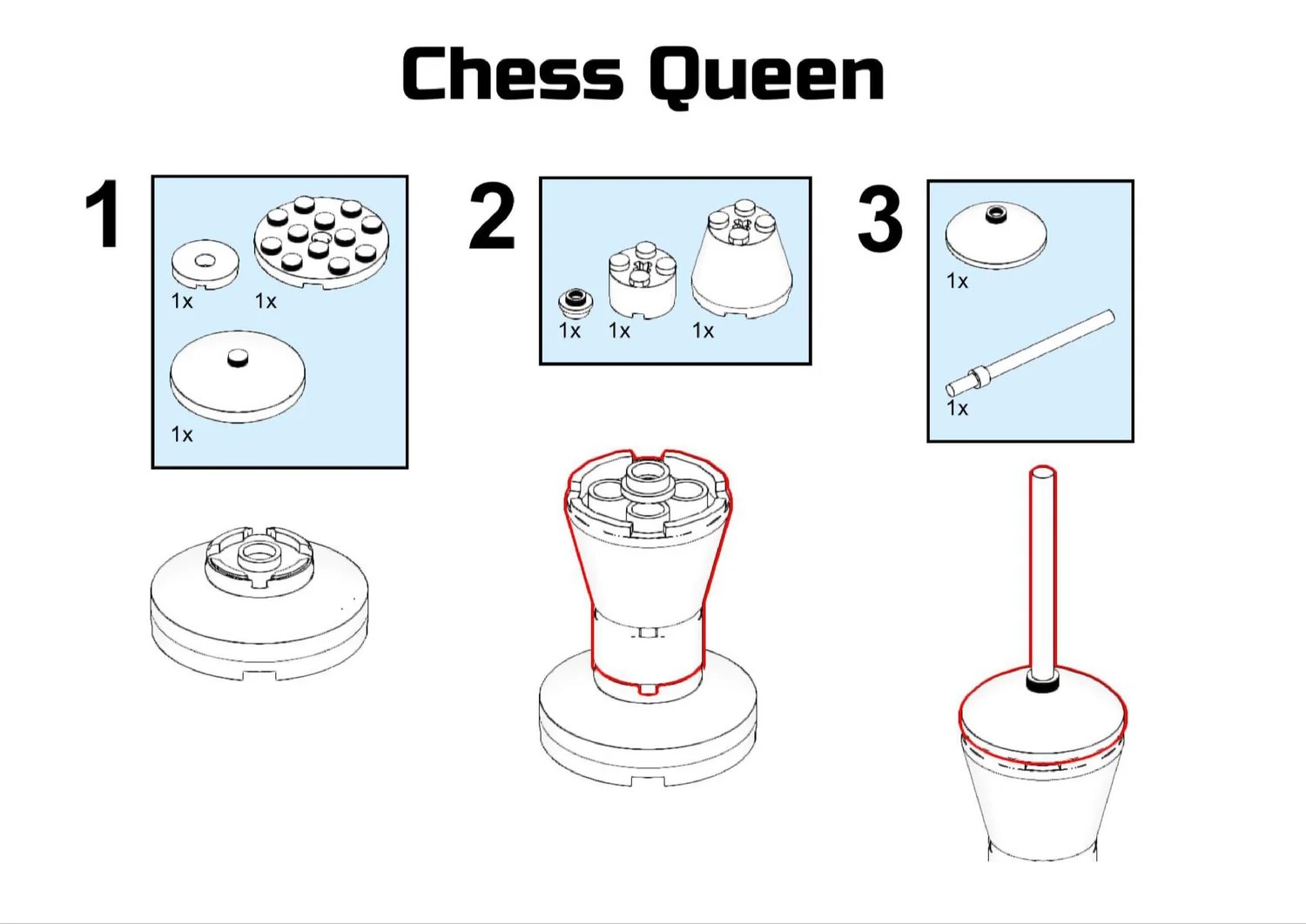 The Queen's Gambit: Instructions to Build a LEGO Chess Set - BrickNerd ...