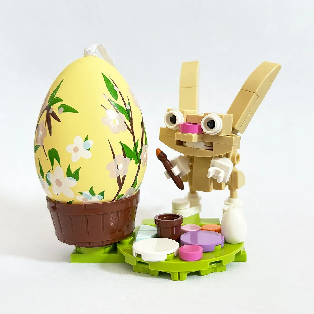 Instructions to Build a LEGO Easter Egg Stand and Bunny - BrickNerd ...