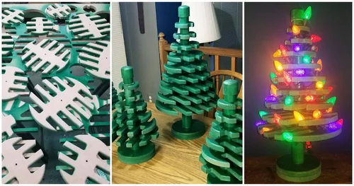 Making Christmas: Carving Upscaled Wooden LEGO Trees - BrickNerd - All ...
