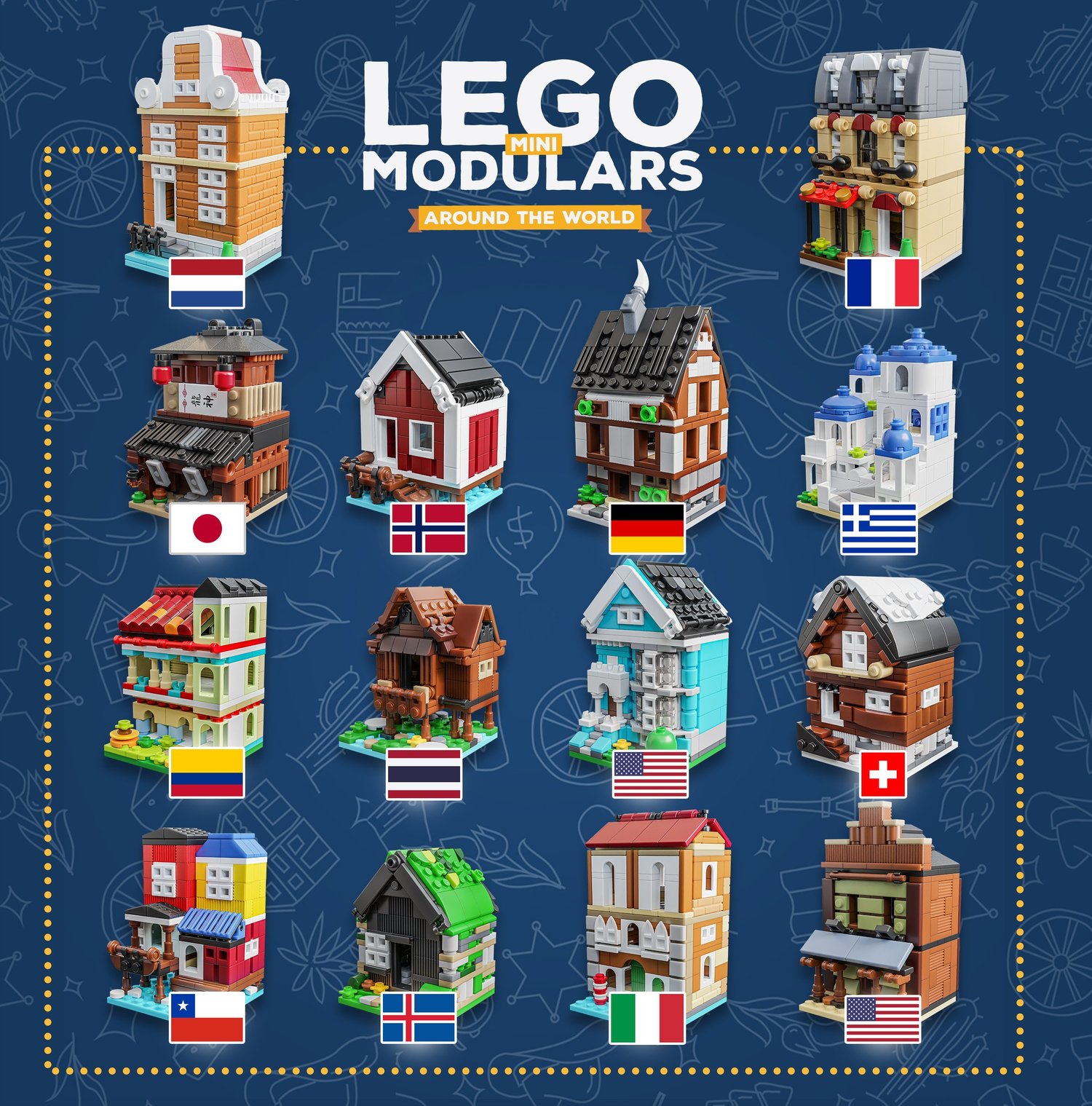 Around the World in Microscale: Global LEGO Mini Modulars - BrickNerd ...