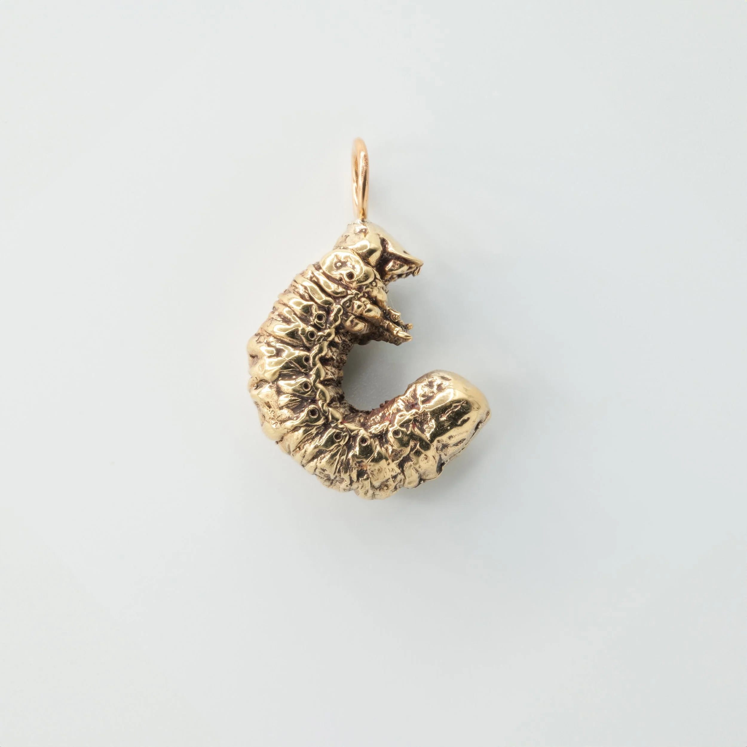 Hercules Beetle Grub Charm - Bronze - Made to Order — mickey alice kwapis