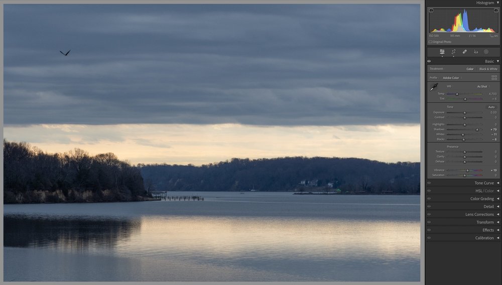 Before & After: Overcast Blues on Aquia Creek — Todd Henson Photography
