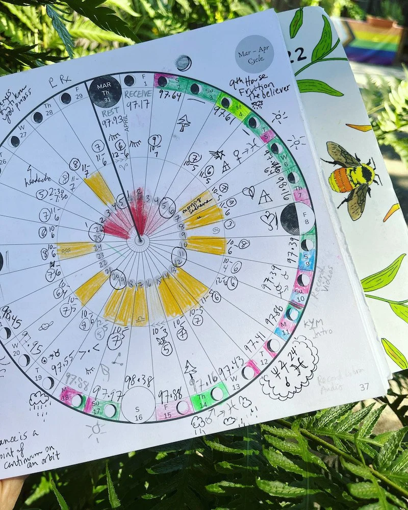 Lunar Wall Calendar Astrological Zodiac Wheel — THE MOON IS MY CALENDAR