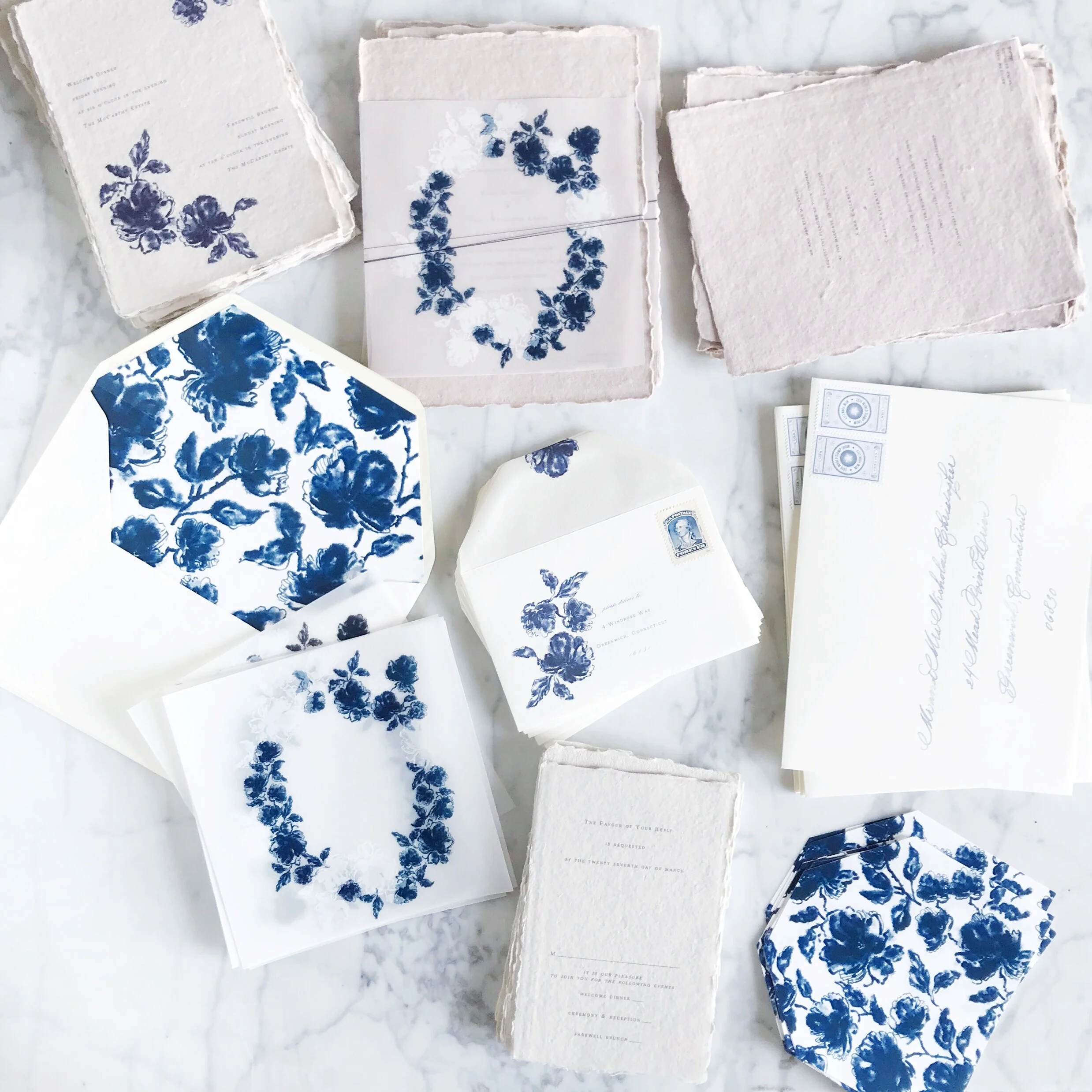 Delft Blue Wedding Invitations — Design House of Moira