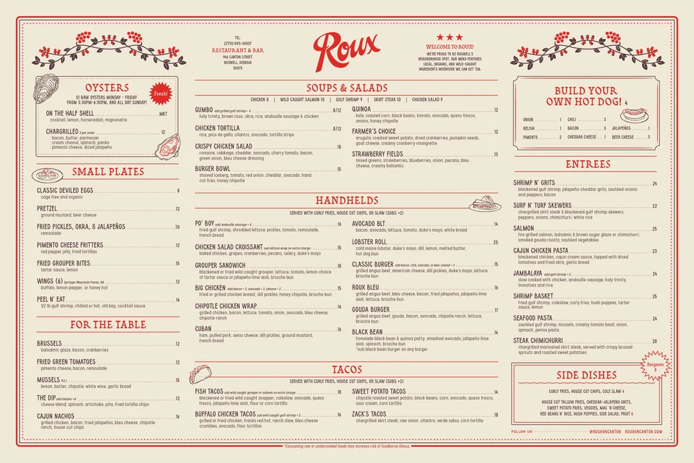 Eat Well. — ROUX ON CANTON