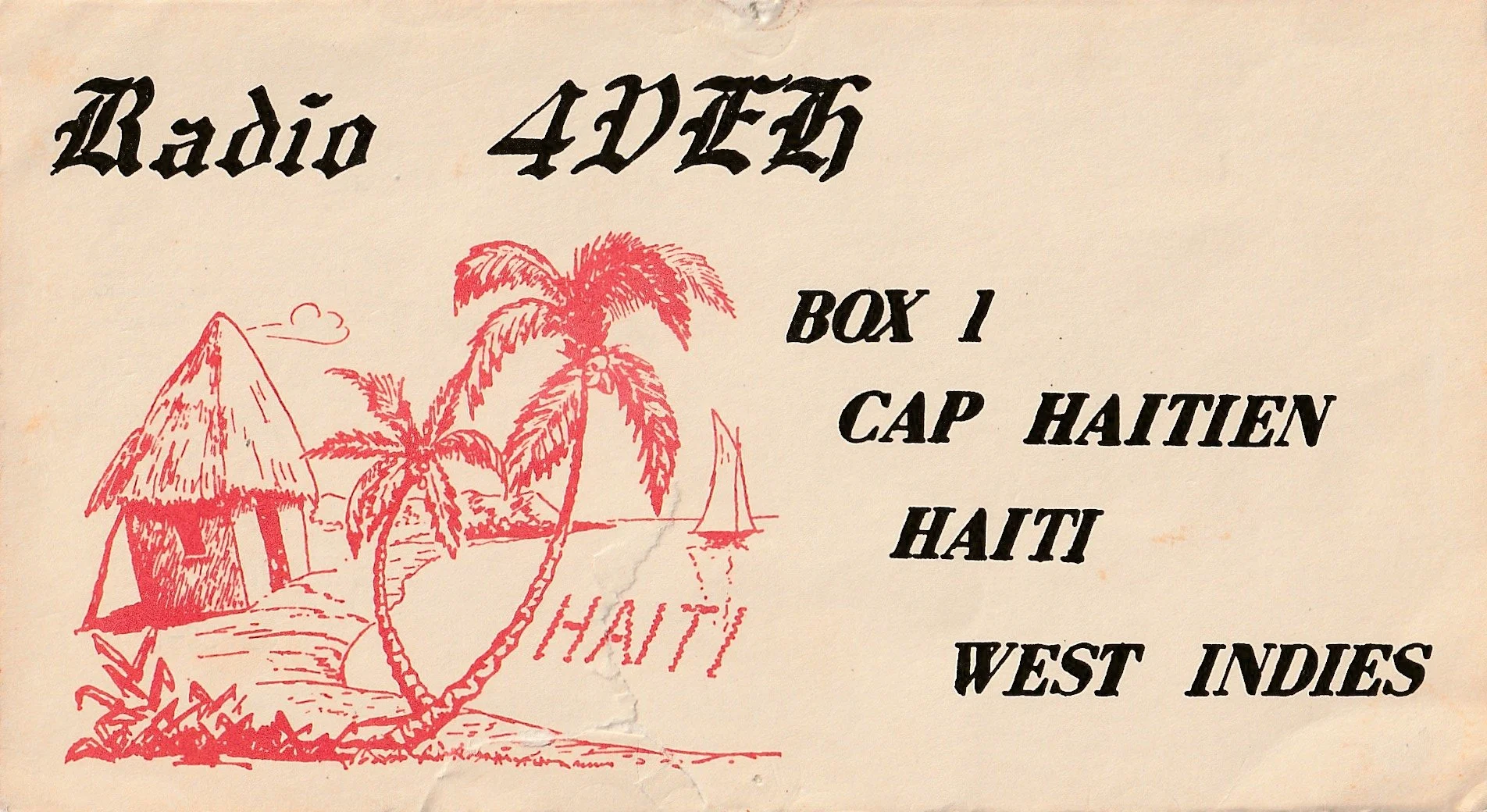 Radio 4VEH (Cap Haitien, Haiti): Circa 1970's — The Shortwave Radio ...