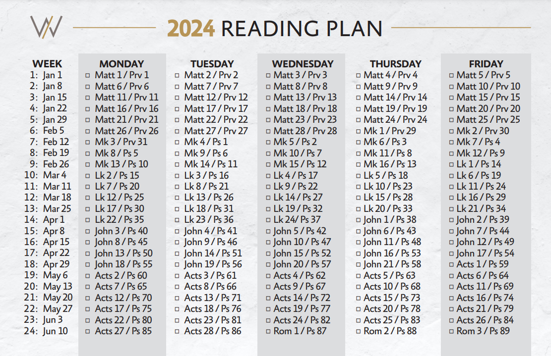 2024 Reading Plan — Watkinsville First Baptist Church