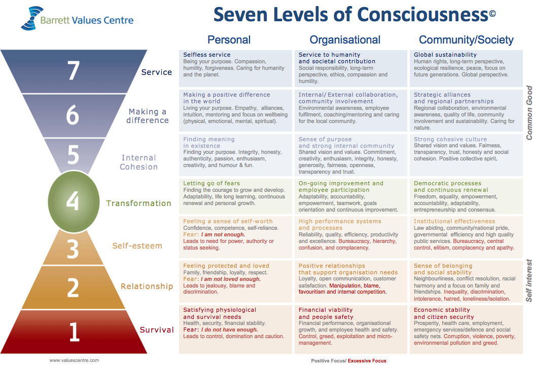 Barrett's Seven Levels of Consciousness — Building the Life You Want LLC