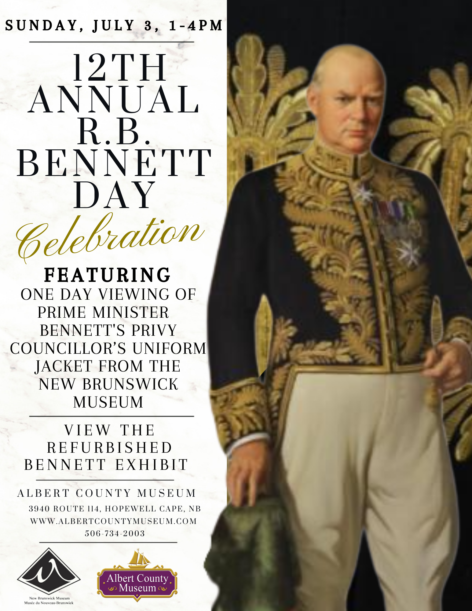 New Brunswick Museum and Albert County Museum Partner for R.B. Bennett Day - Sunday, July 3rd ...