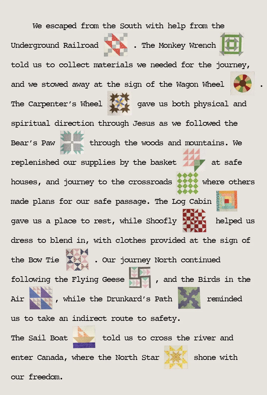 Artefact of the Week 2021 - 06. Underground Railroad Quilt — Albert ...