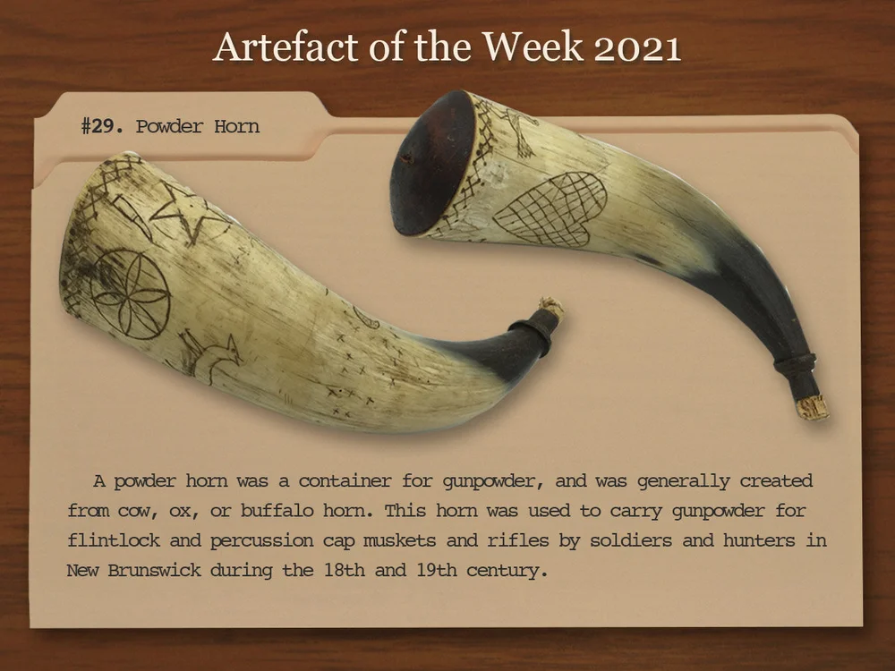 Artefact of the Week 2021 - 29. Powder Horn — Albert County Museum & RB ...
