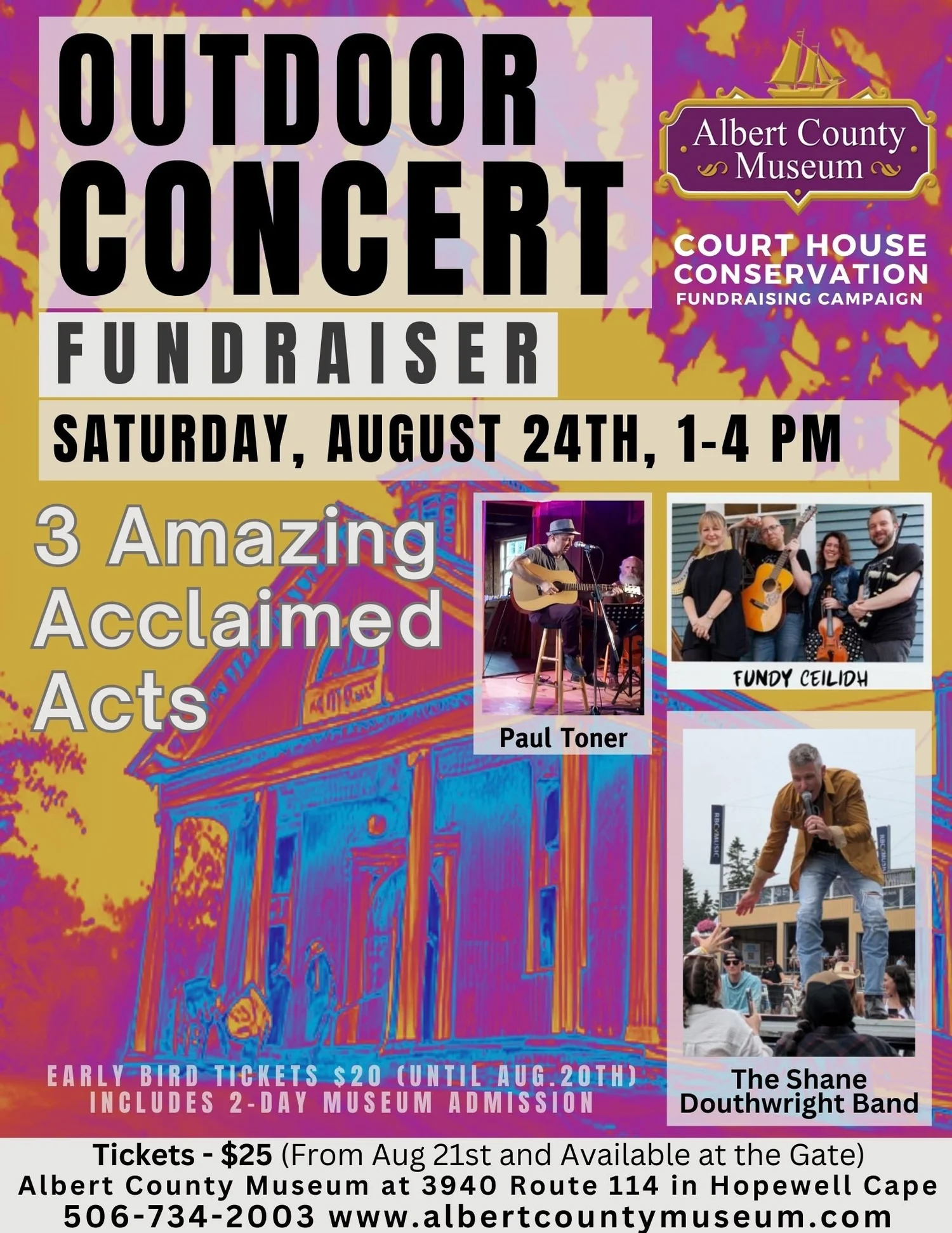 Outdoor Concert Fundraising Event Saturday, August 24th — Albert County ...