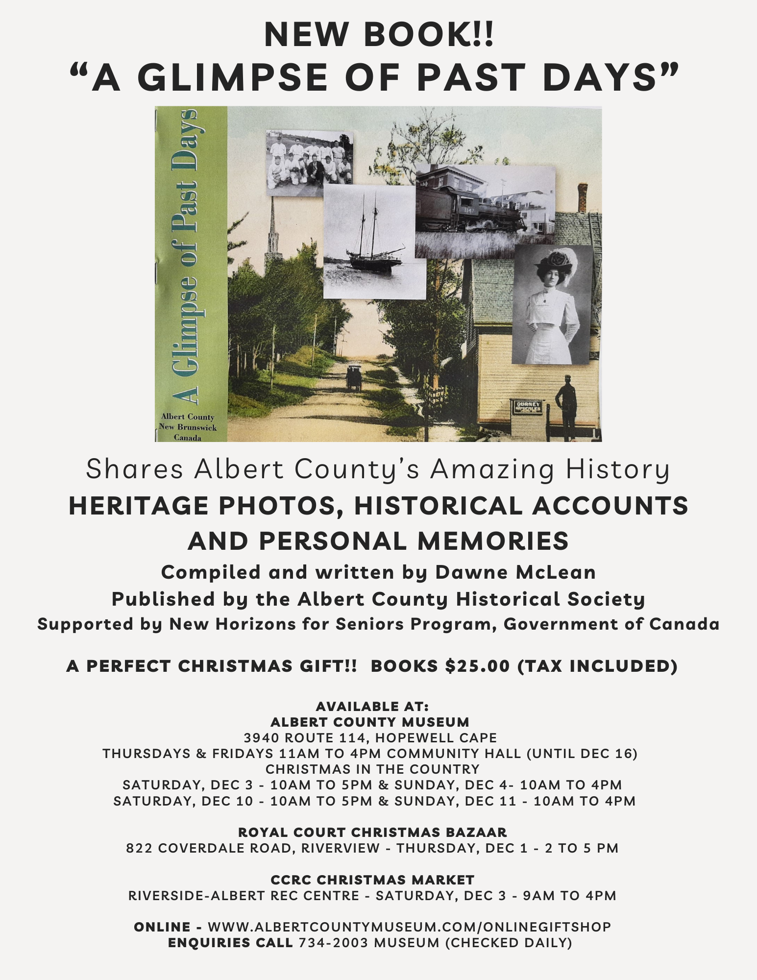 The Perfect Christmas Gift - "A Glimpse of Past Days" — Albert County ...