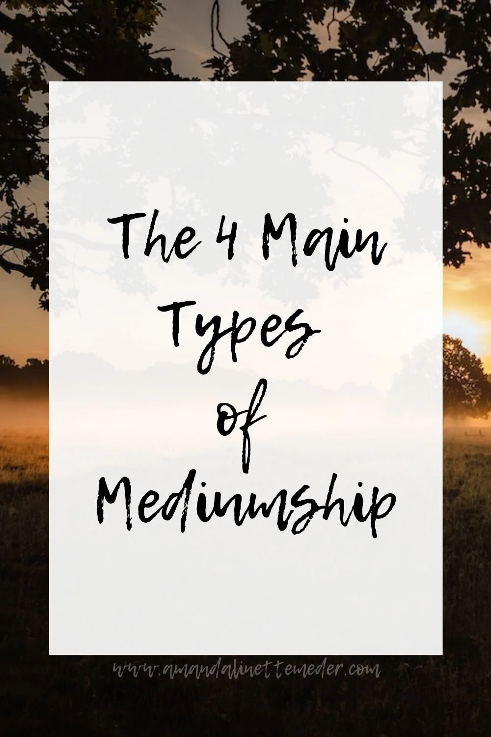 The 4 Main Types Of Mediumship