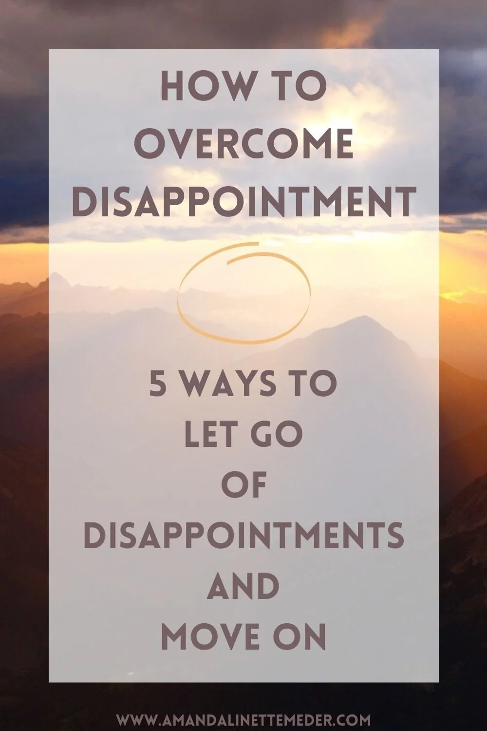 How To Overcome Disappointment