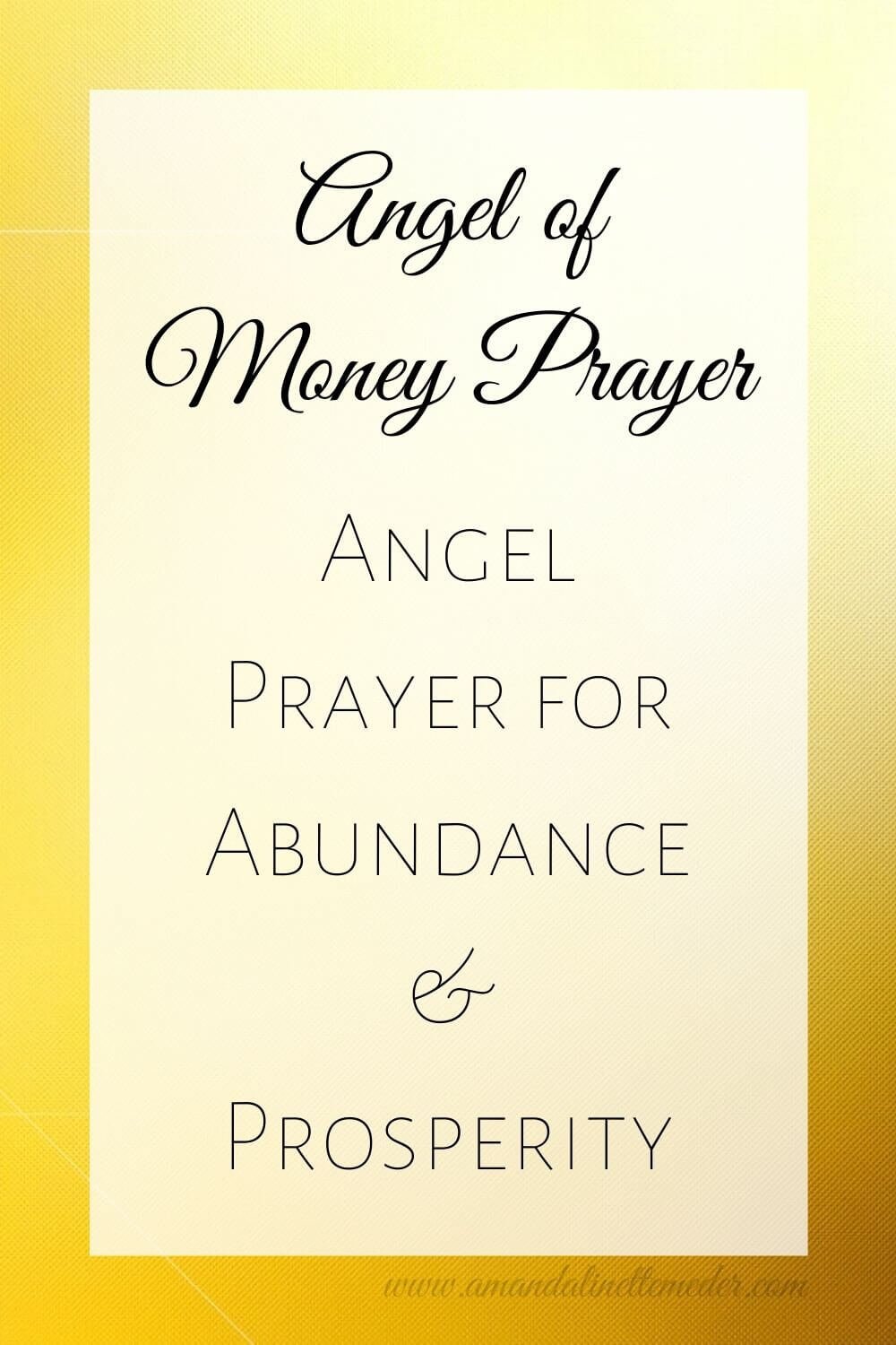 Angel of Money Prayer