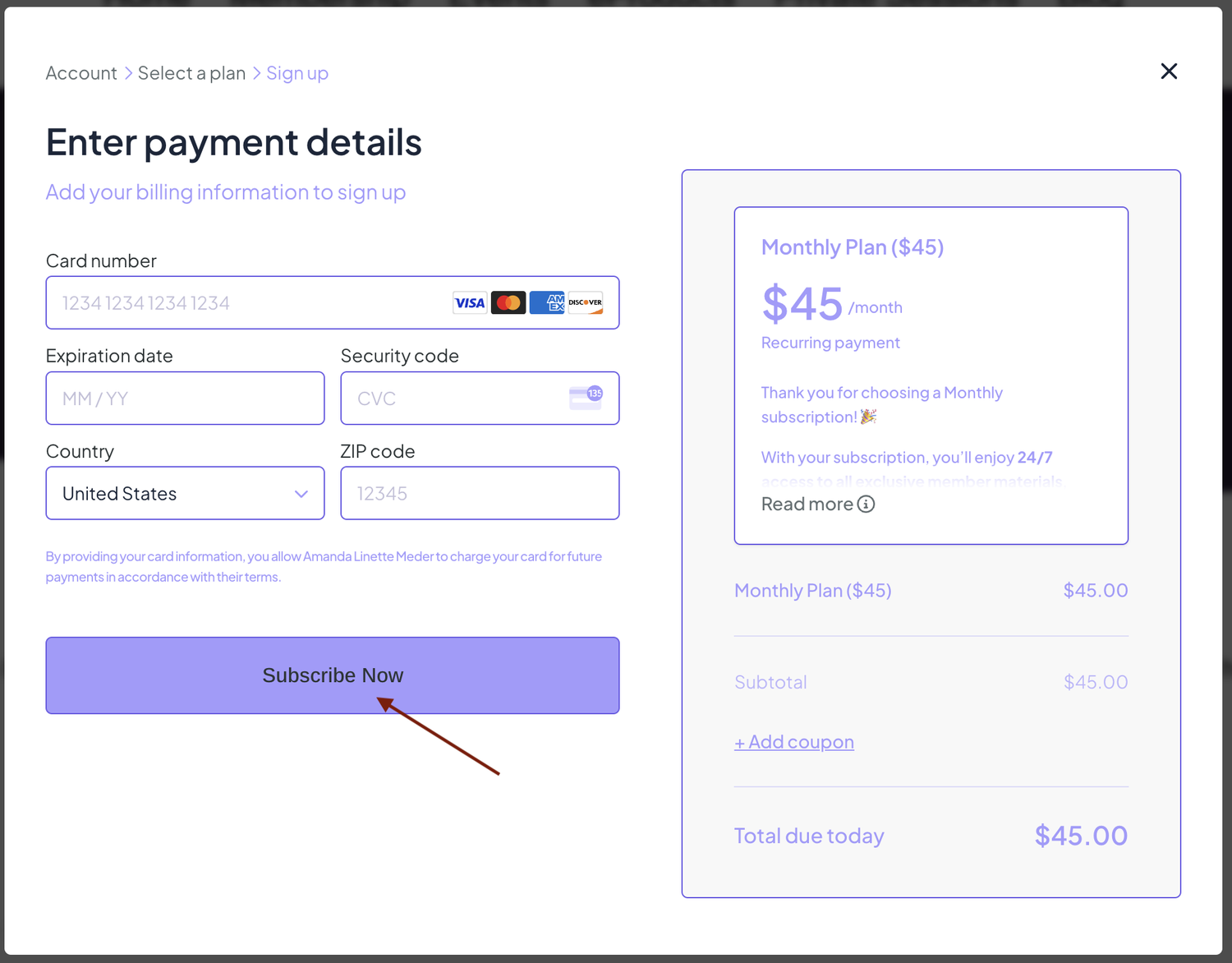 How To Upgrade Or Change Your Member Subscription
