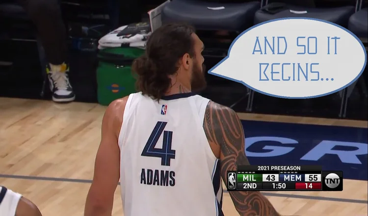 Steven Adams Block On Grizzlies