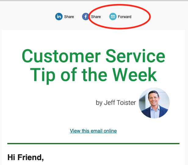 How to Share the Customer Service Tip of the Week — Jeff Toister