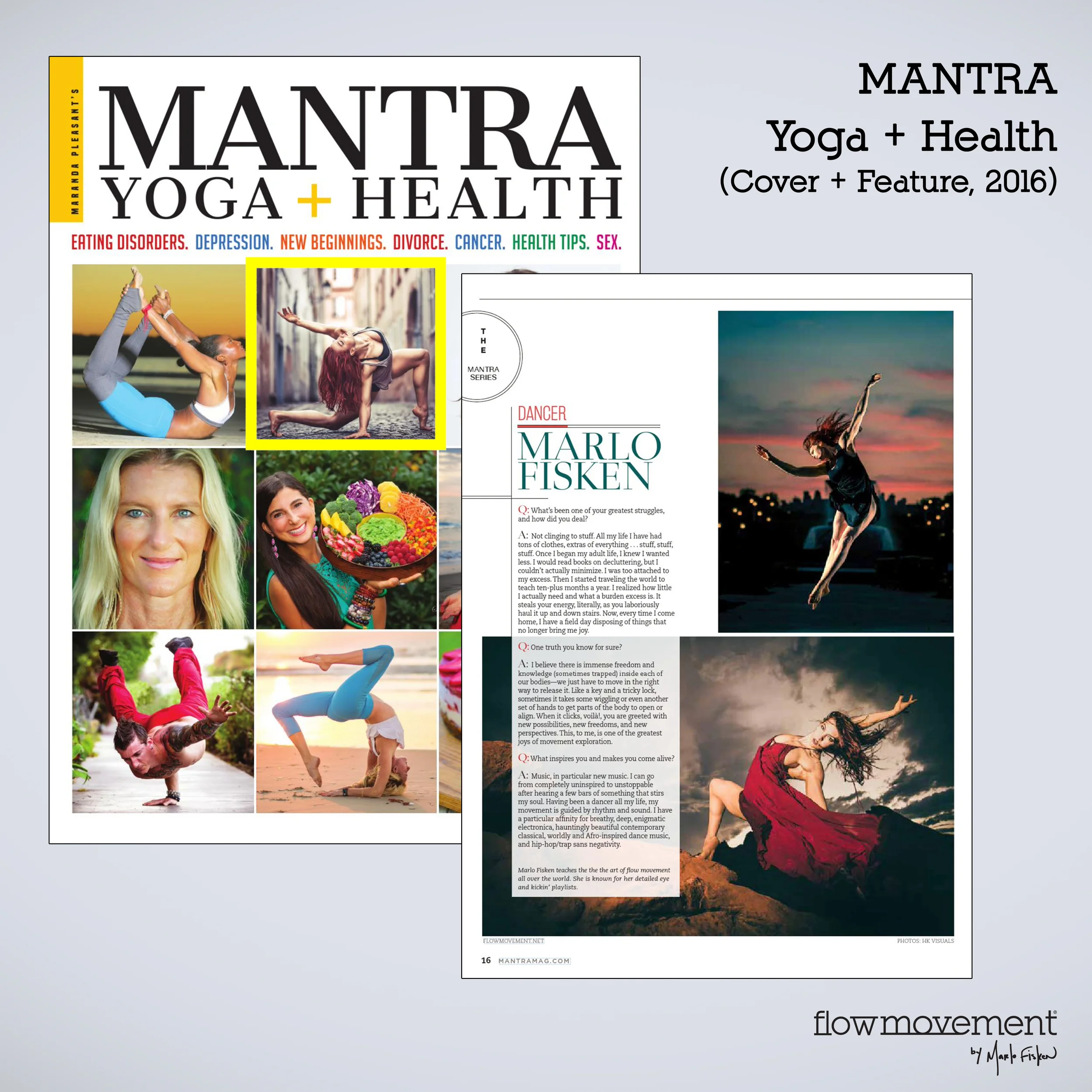 Mantra Yoga + Health Magazine — Flow Movement by Marlo Fisken