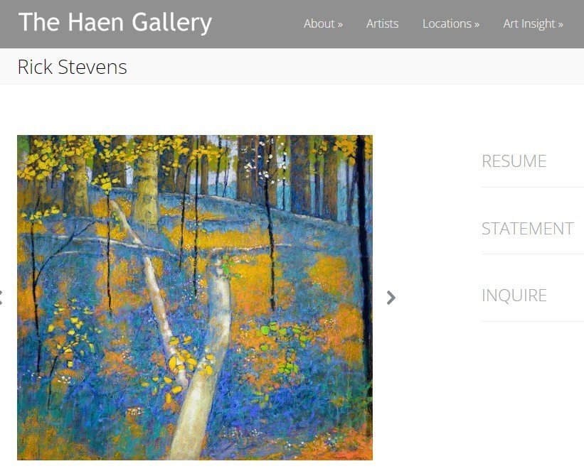 Work now available at Haen Gallery in North Carolina — Rick Stevens Art