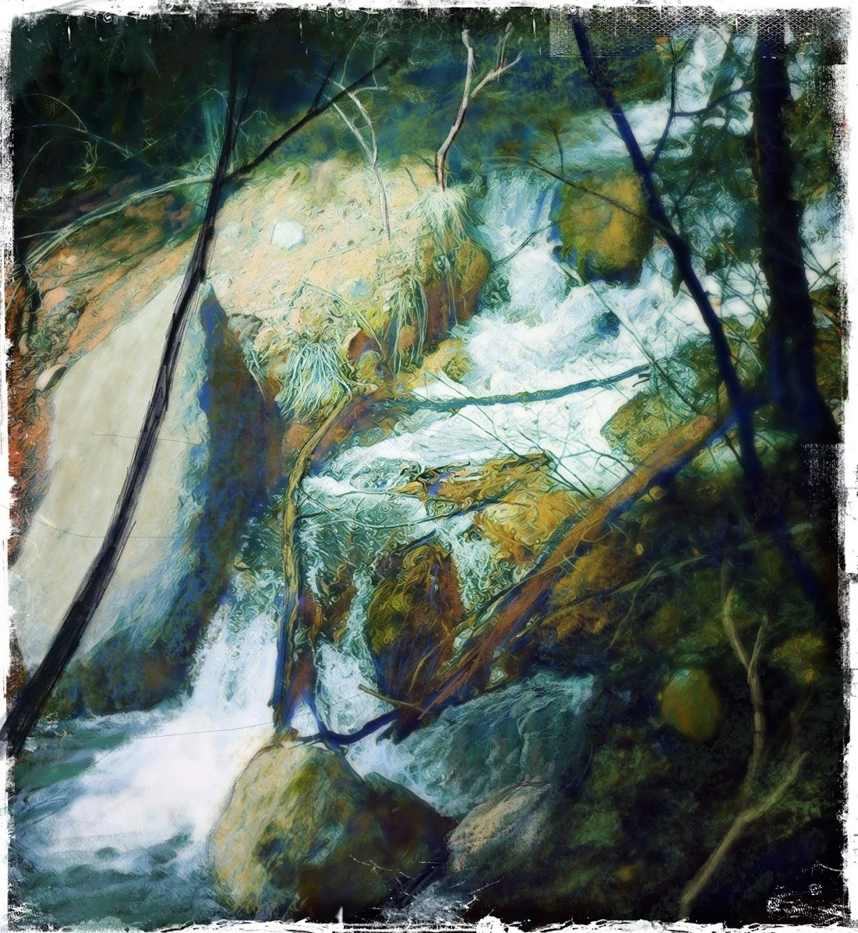 Rushing Stream | digital study — Rick Stevens Art