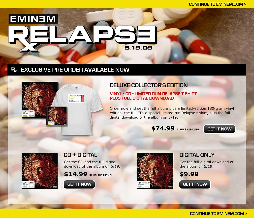 Relapse Eminem Cd