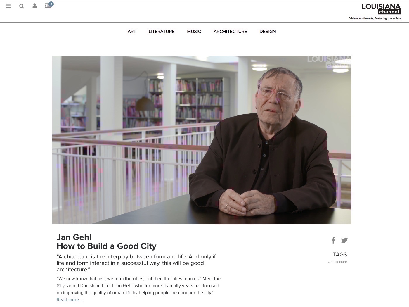How to Build a Good City - Jan Gehl on Louisiana Channel — danish ...