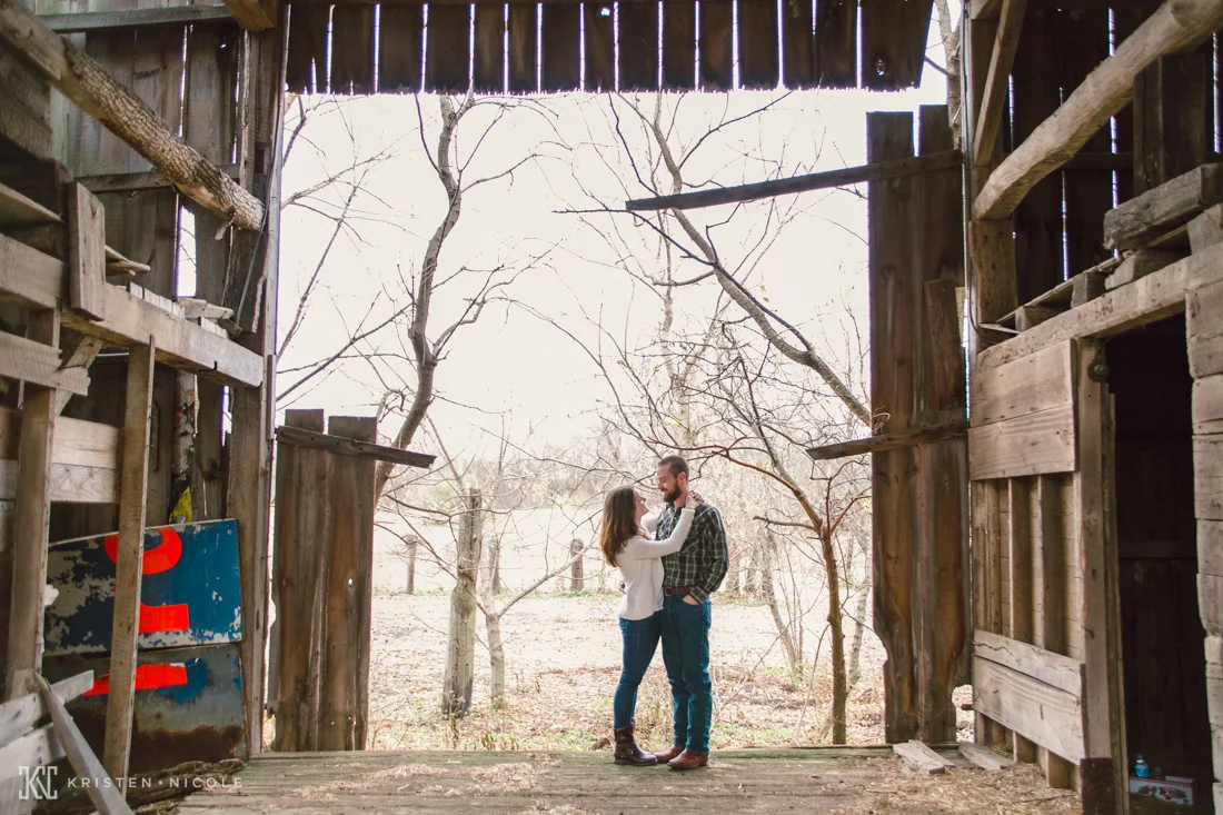 Rustic Barn Engagement Photos // Megan and Josh