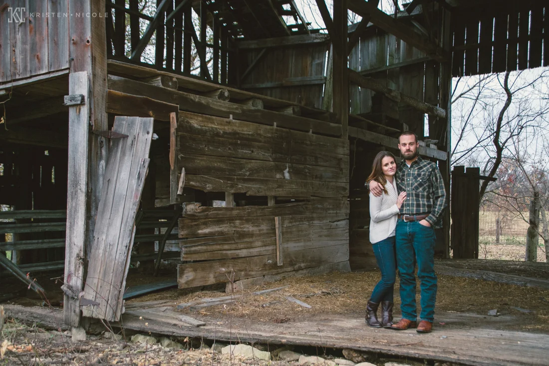 Rustic Barn Engagement Photos // Megan and Josh