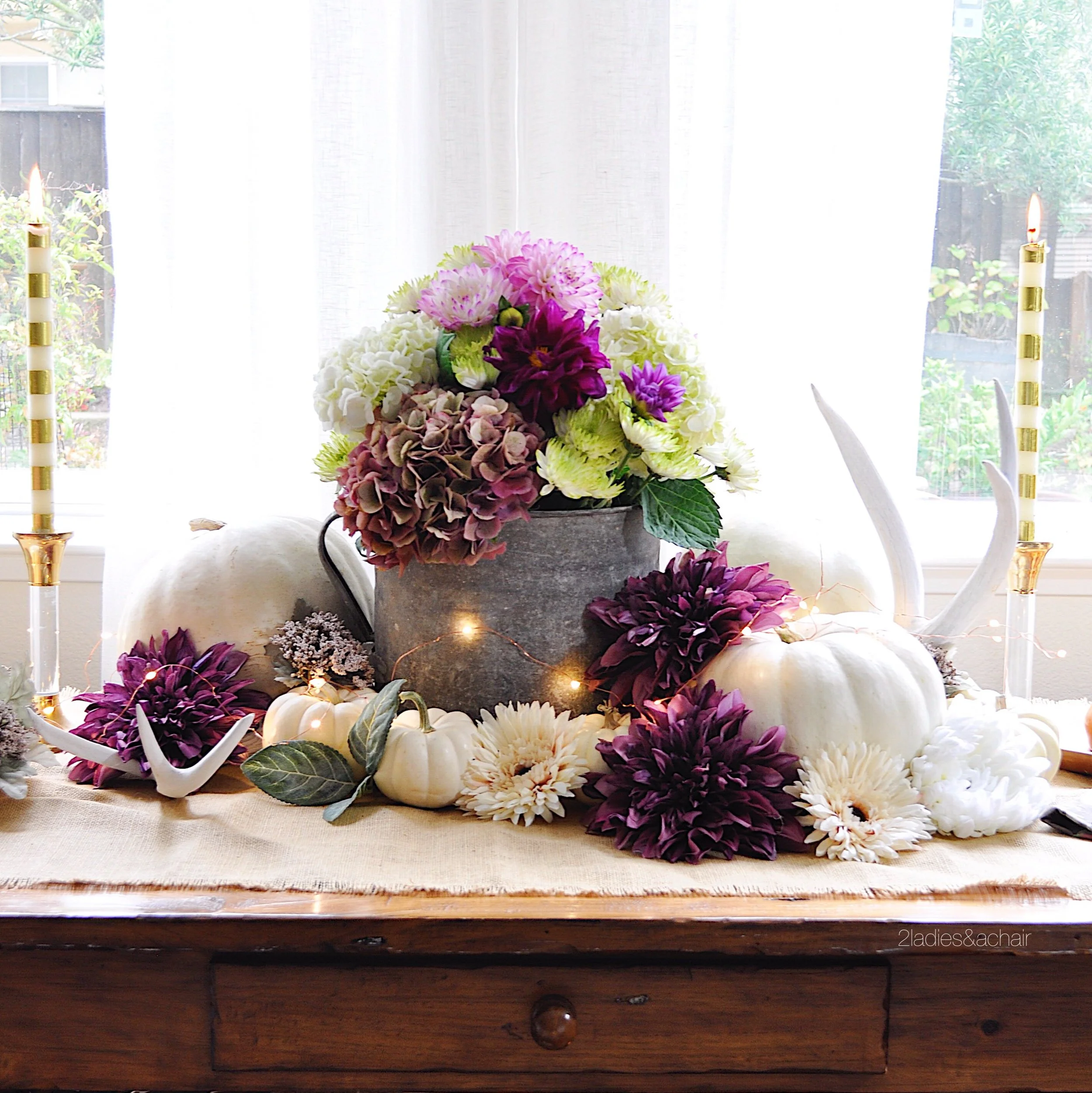 Decorating Ideas For A Fall Buffet Table — 2 Ladies & A Chair