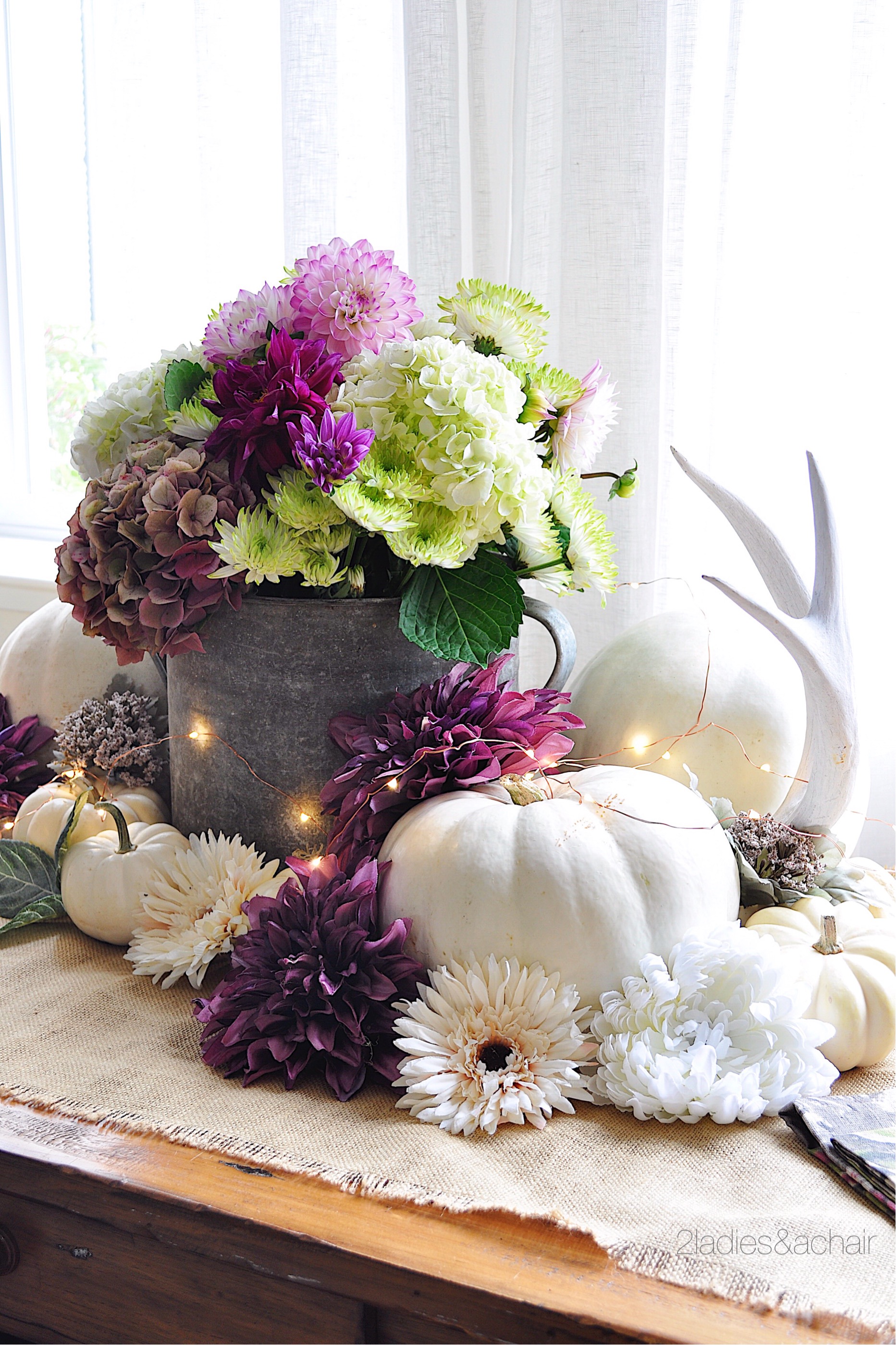 Decorating Ideas For A Fall Buffet Table — 2 Ladies & A Chair