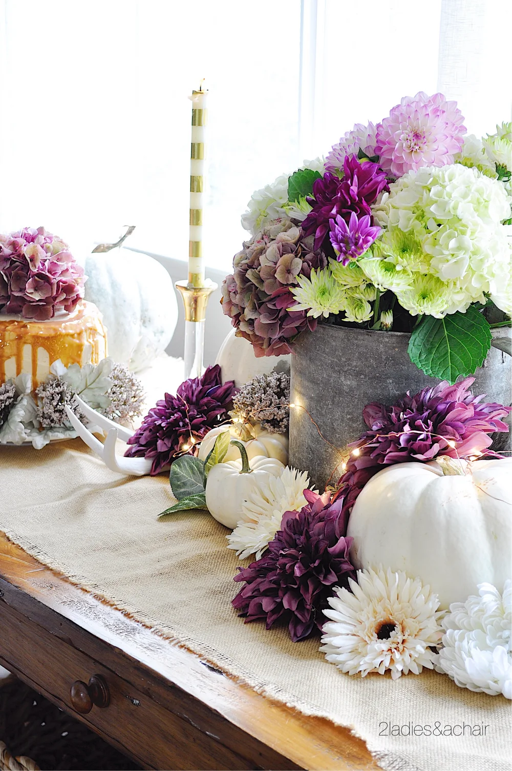 Decorating Ideas For A Fall Buffet Table — 2 Ladies & A Chair