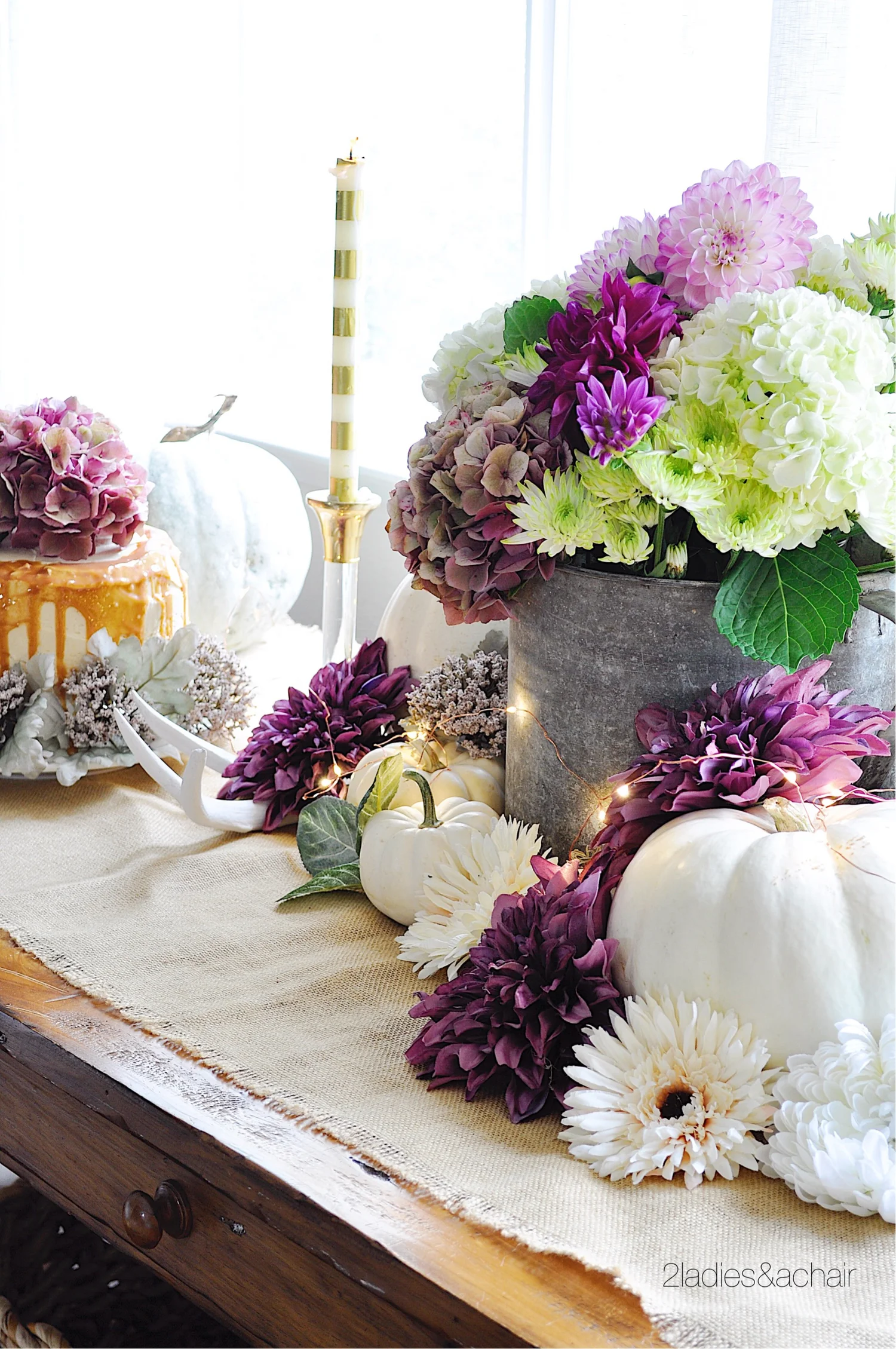 Decorating Ideas For A Fall Buffet Table — 2 Ladies & A Chair