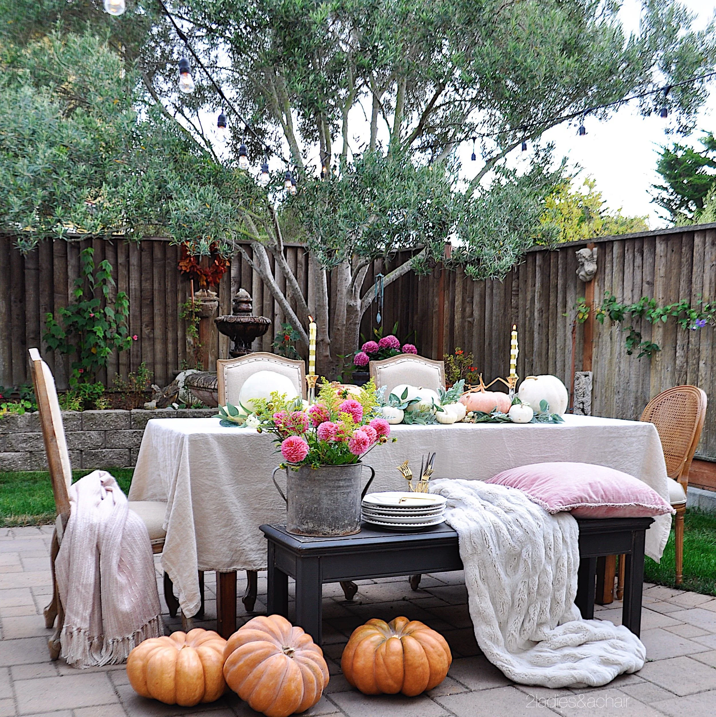 Fall Entertaining Outdoors — 2 Ladies & A Chair