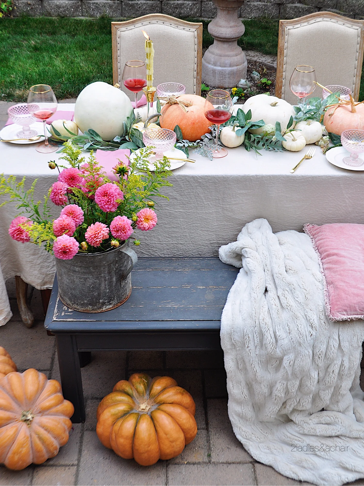 Fall Entertaining Outdoors — 2 Ladies & A Chair