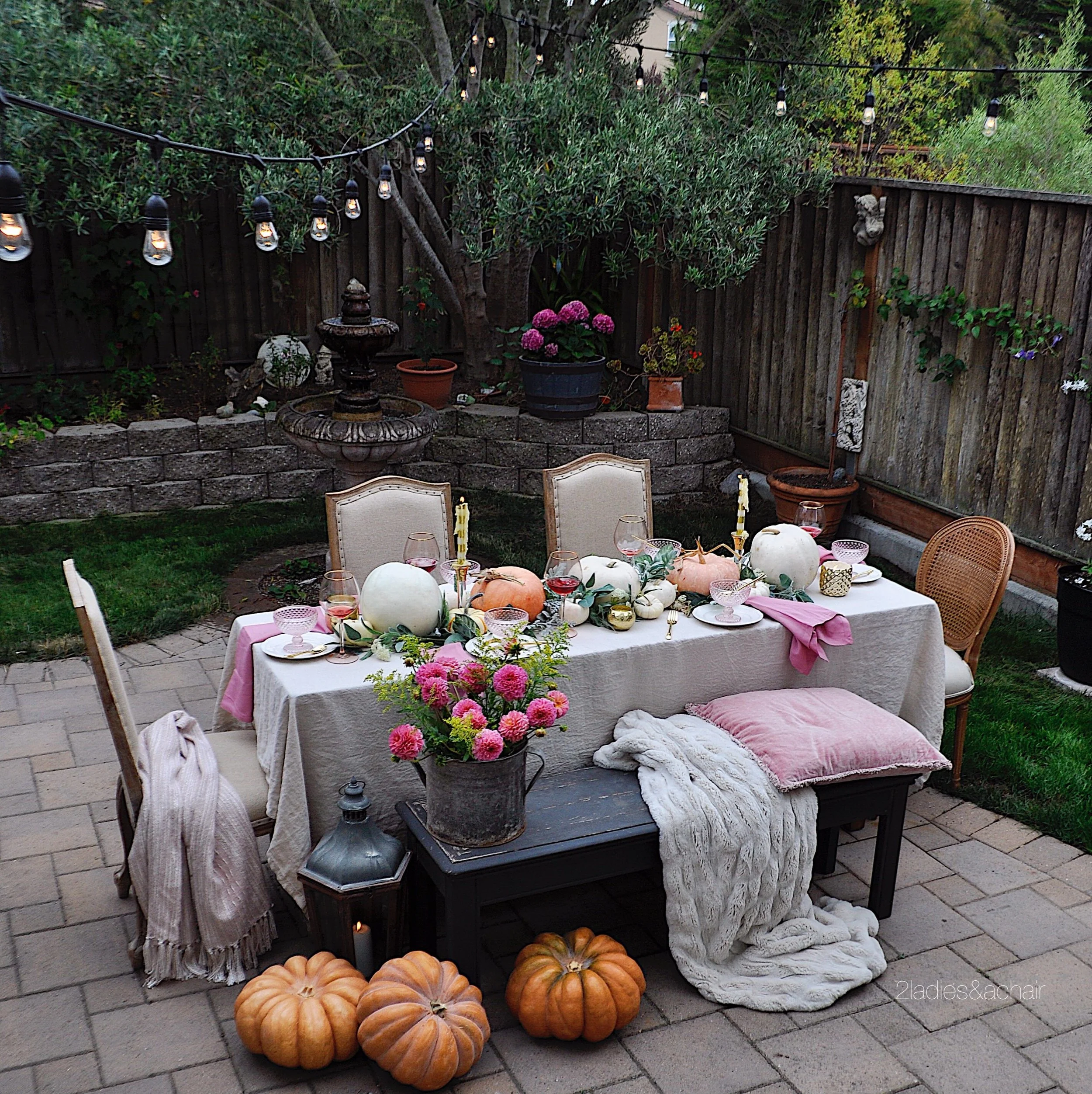 Fall Entertaining Outdoors — 2 Ladies & A Chair