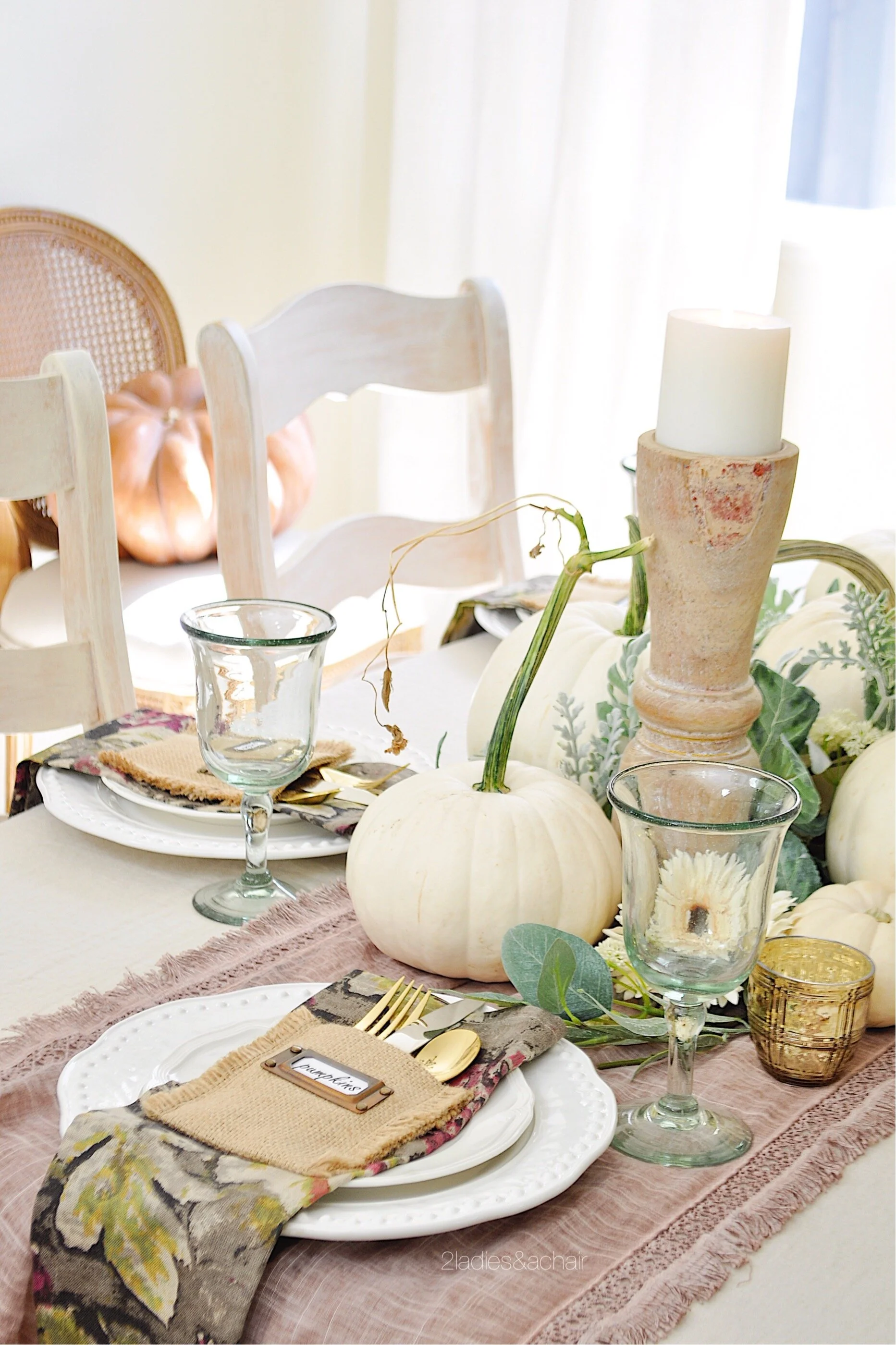Fall Harvest Table Decor — 2 Ladies & A Chair
