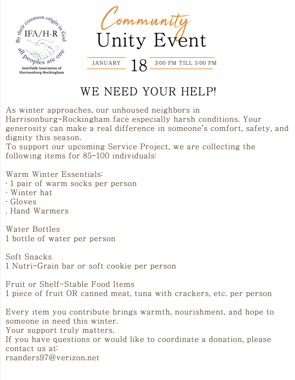 Community Unity Event — RISE | A Faith Community