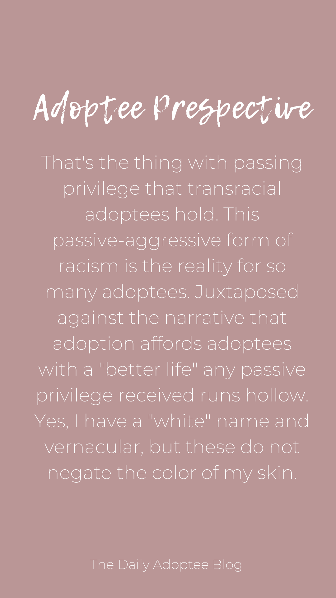 Adoption & Passing Privilege | Musings of a Black Female Adoptee ...