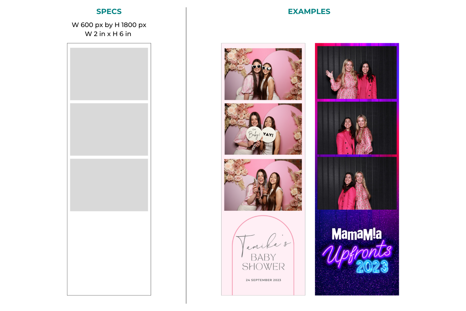 Print Specs - Photo Booth