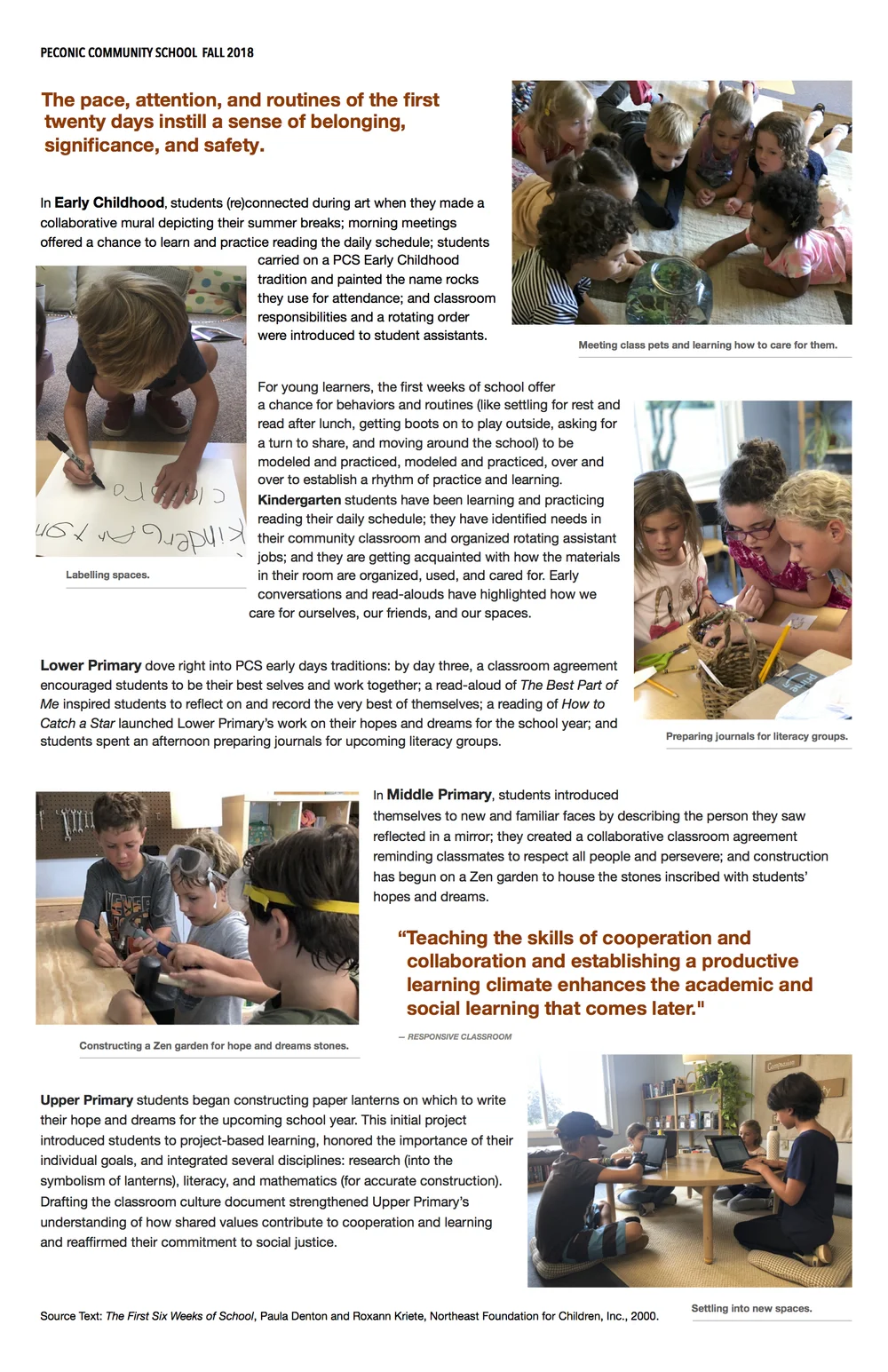 The First 20 Days of School — Peconic Community School