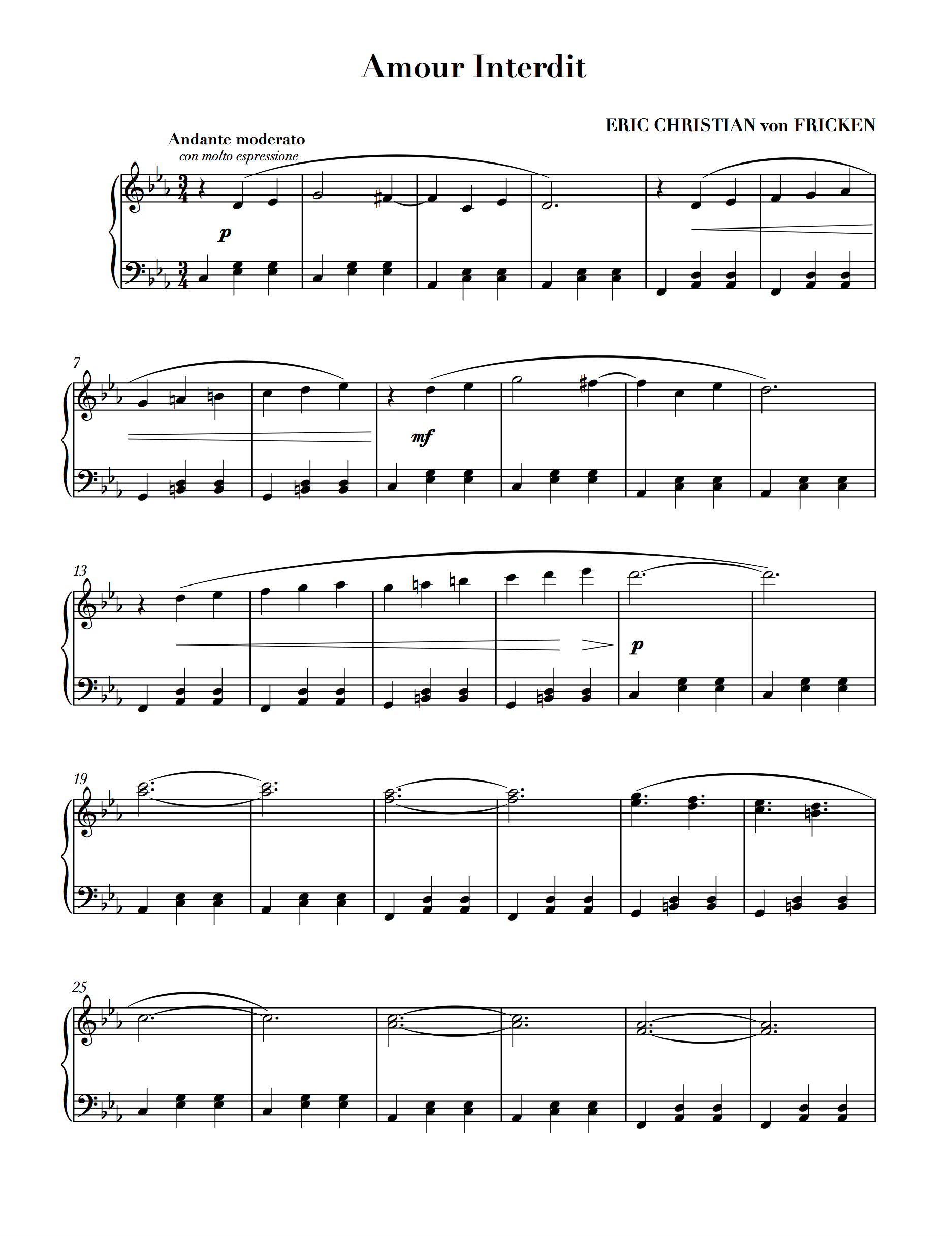 Sheet Music — ERIC CHRISTIAN