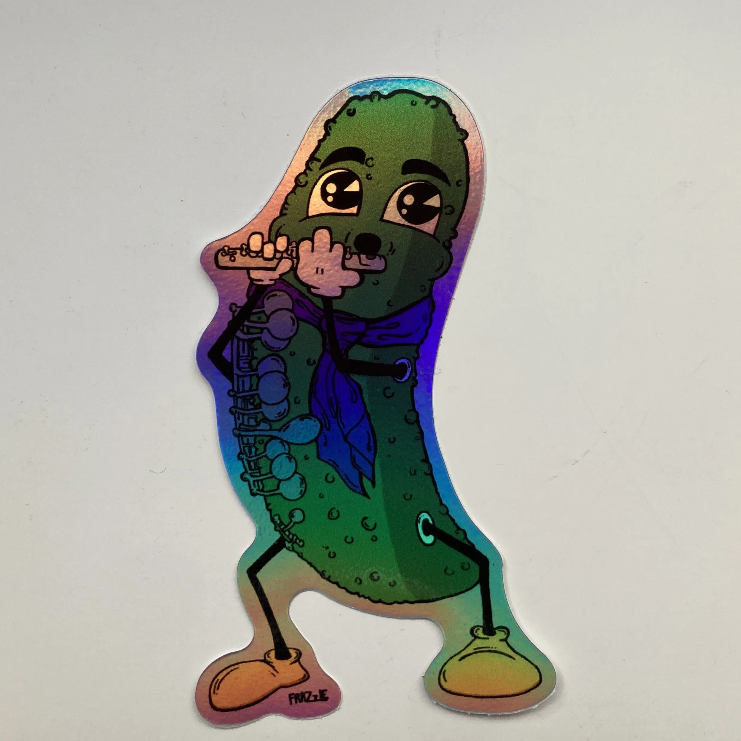 "Pickle-O" holographic sticker — Meerenai Shim