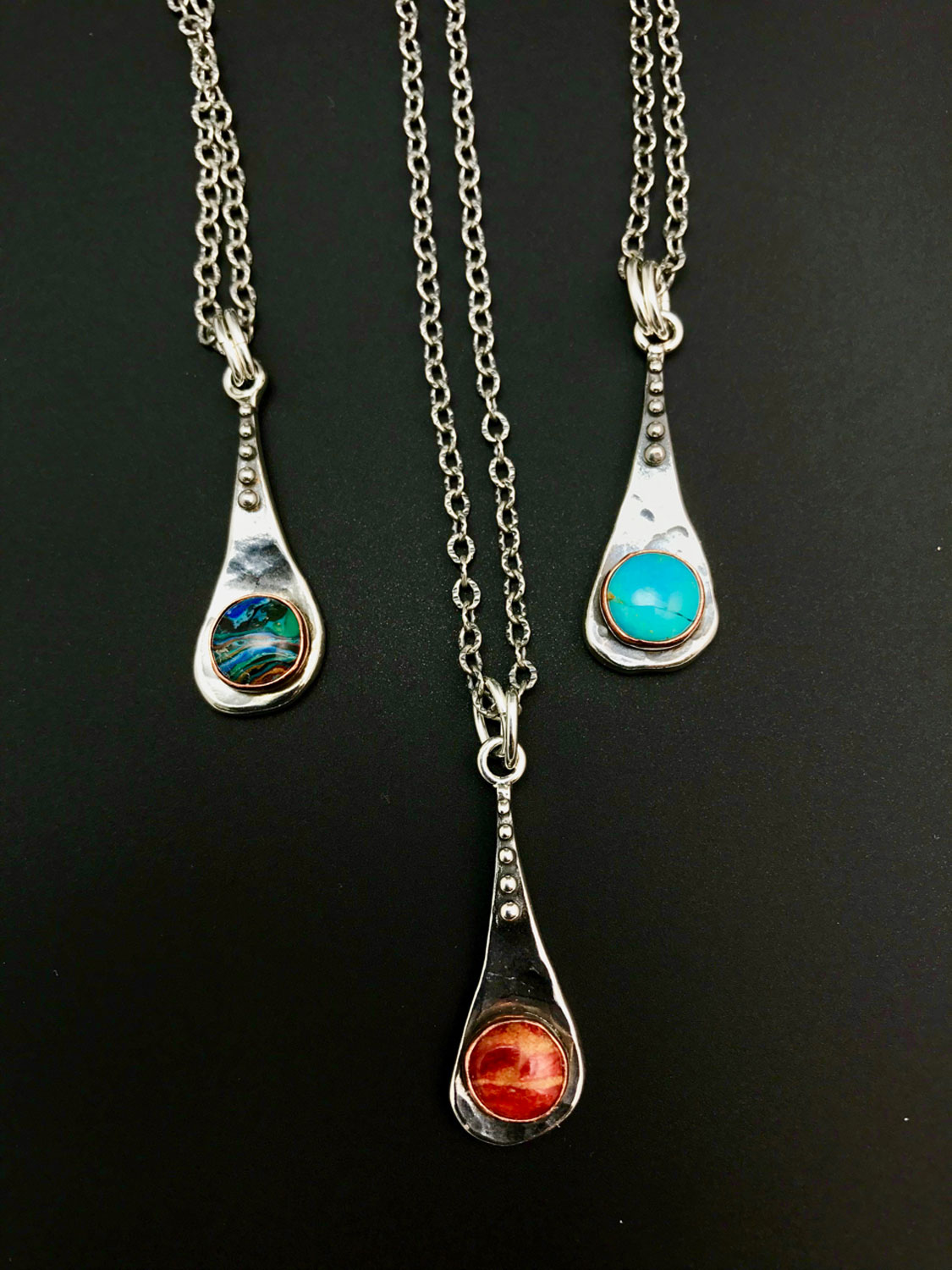 Gemstone Drop Necklace — Custom Handmade Jewelry, Earrings & Necklaces ...
