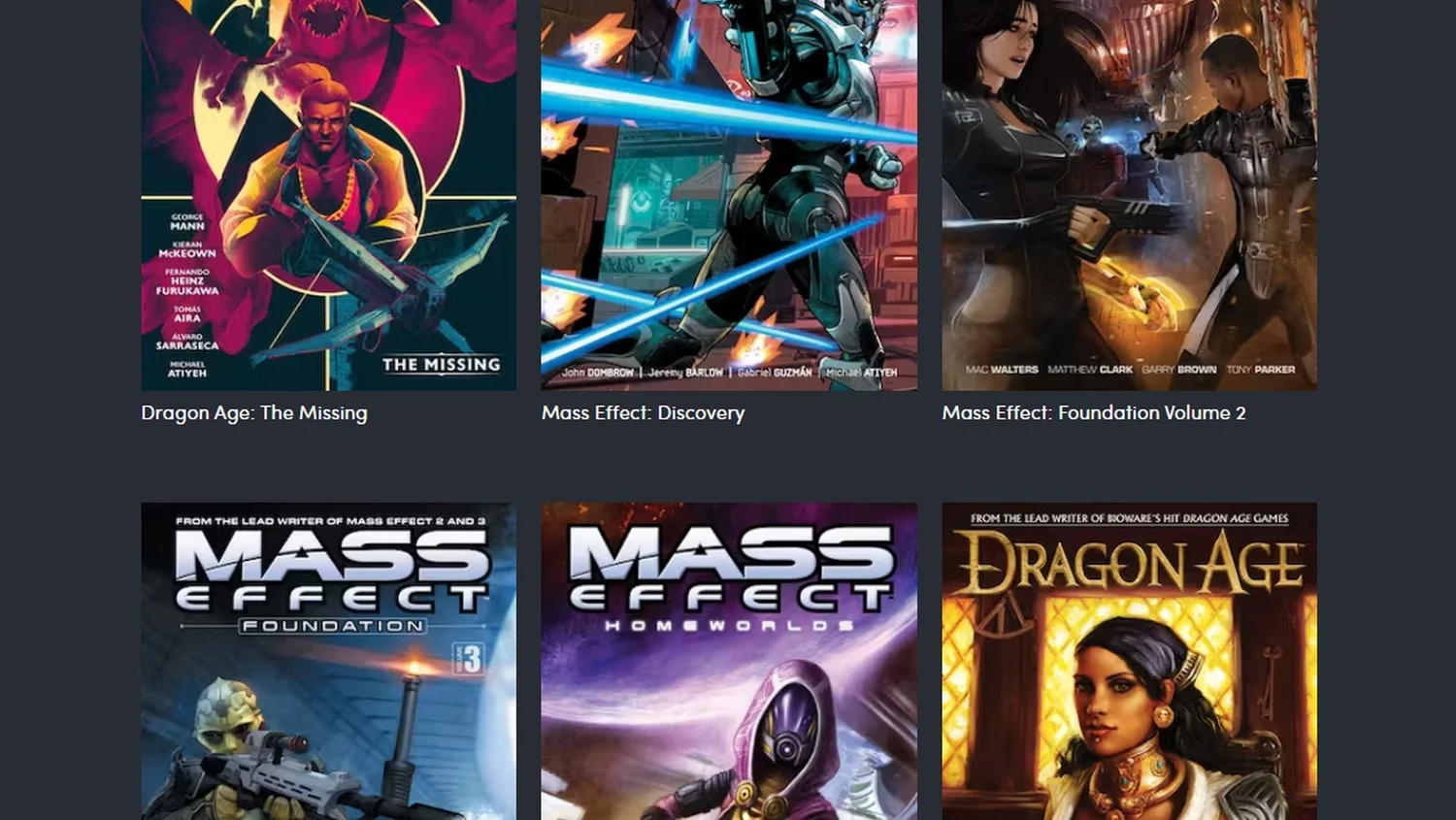 Grab BioWare RPG Comics from Dark Horse with Humble — GeekTyrant