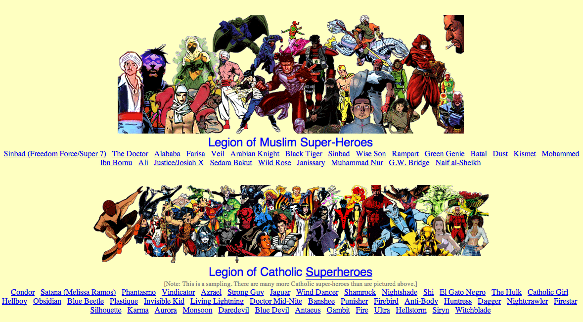 Detailed List of Superheroes' Religious Backgrounds — GeekTyrant