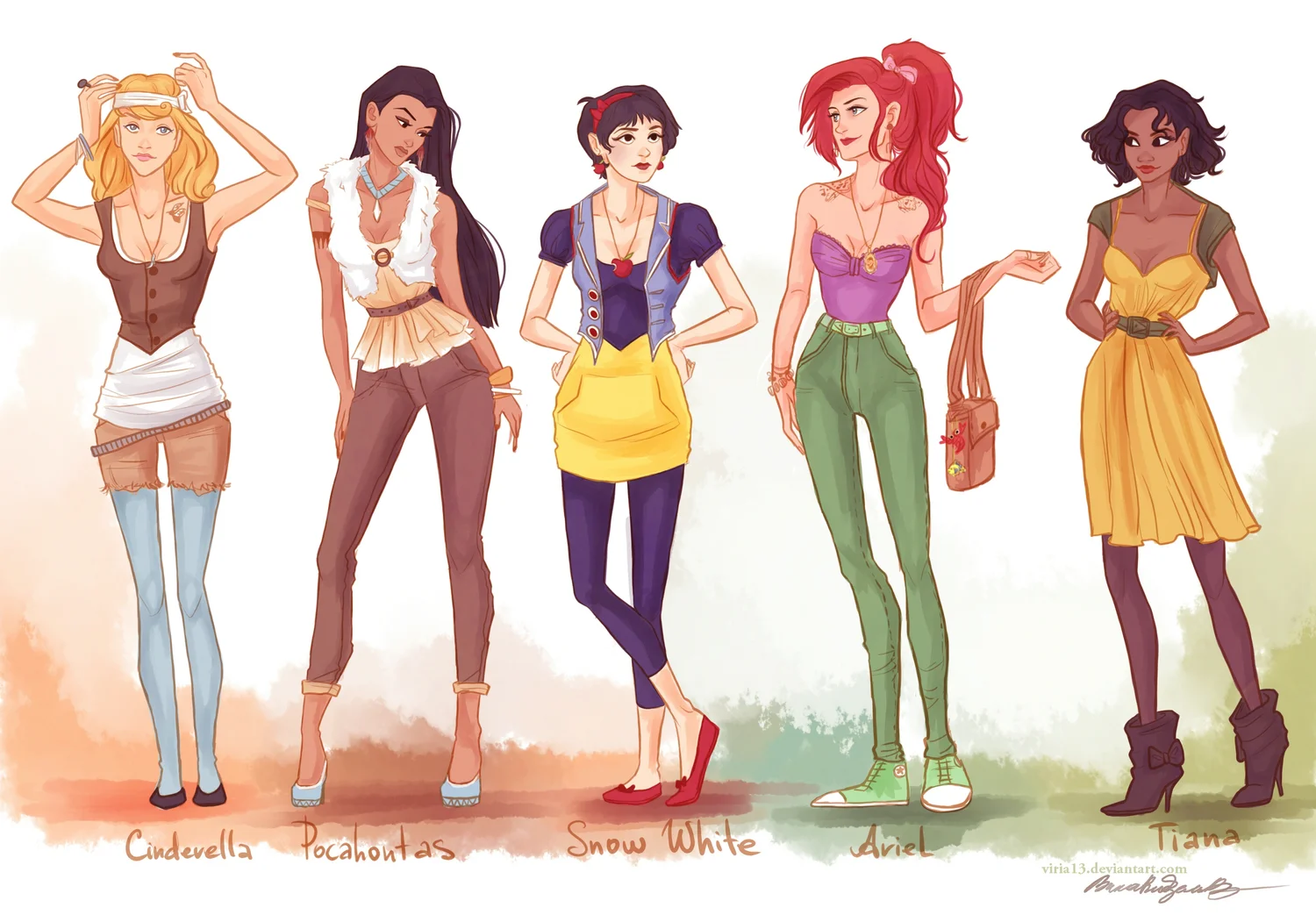 Disney Princesses Get a Fashion Trend Makeover — GeekTyrant