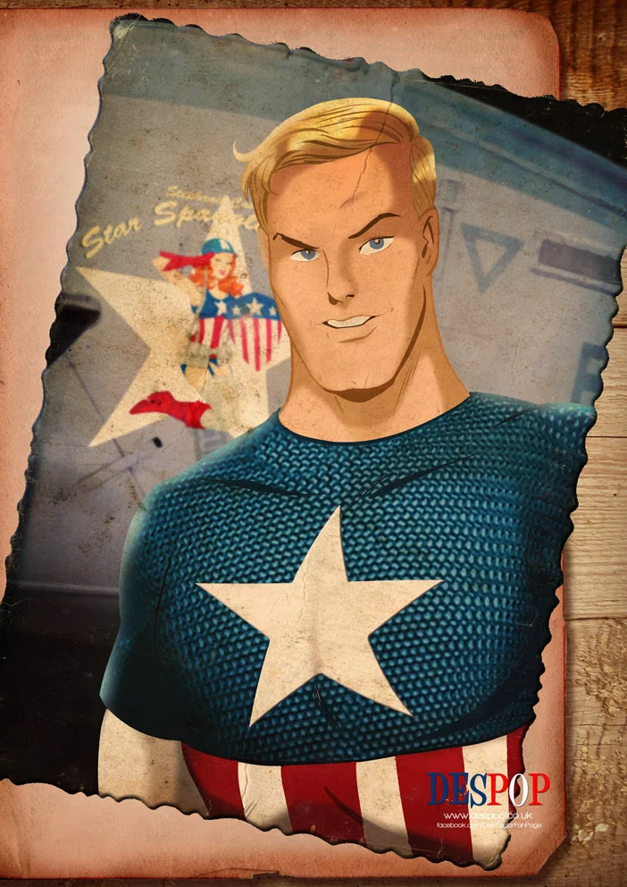 15 Art Pieces of WONDER WOMAN and CAPTAIN AMERICA by Des Taylor ...